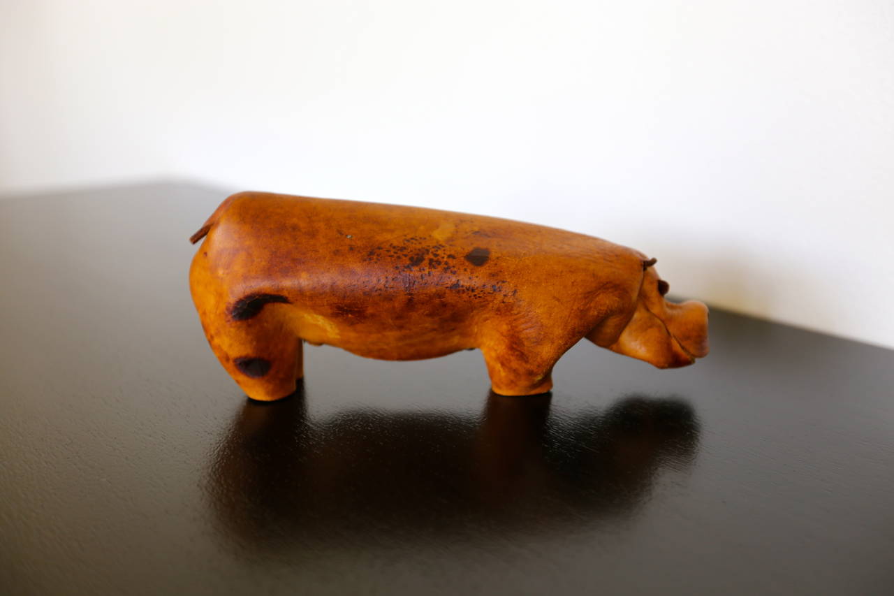 Leather Hippo by Deru Germany at 1stDibs