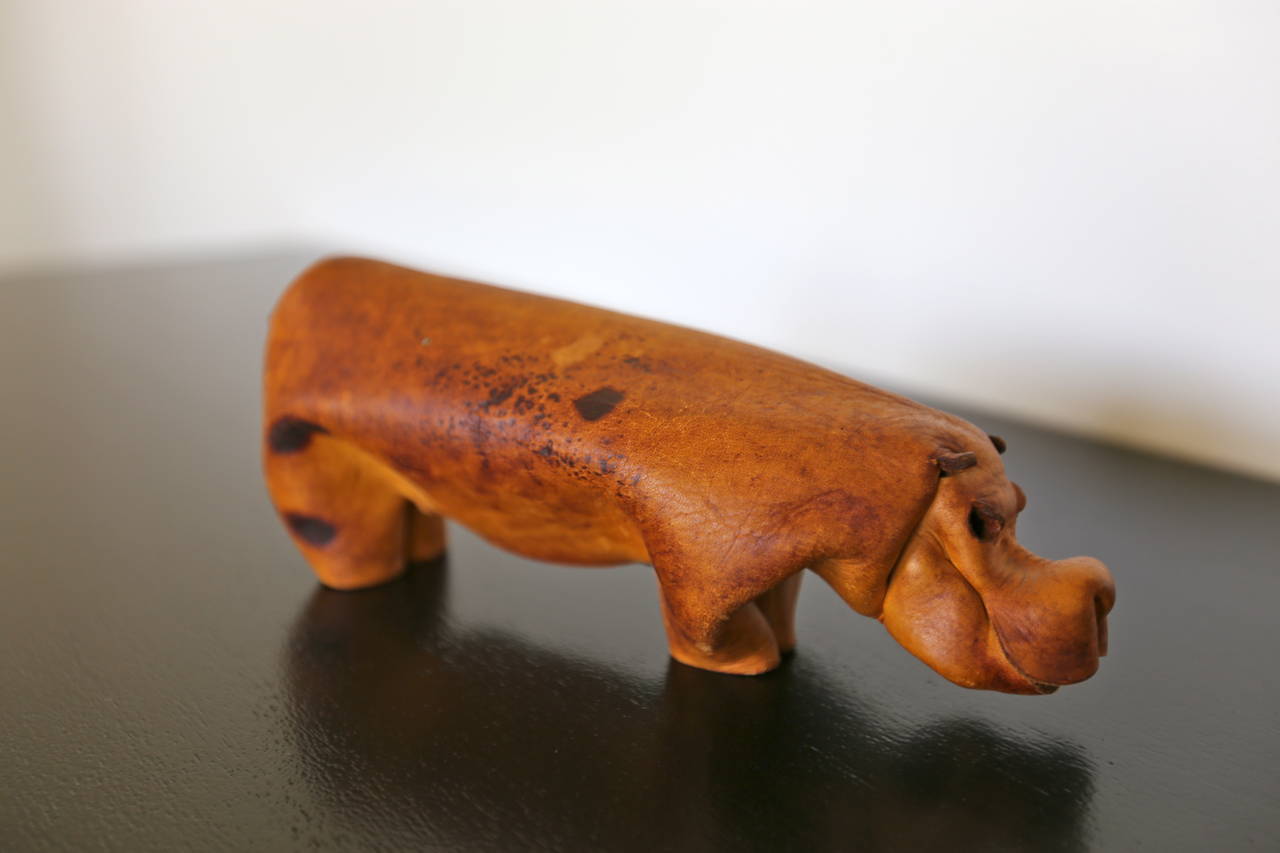 Leather Hippo by Deru Germany at 1stDibs