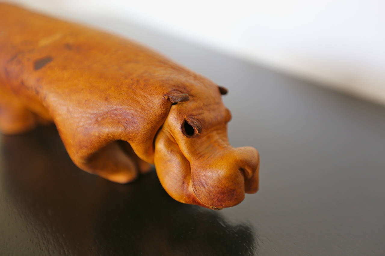 Leather Hippo by Deru Germany at 1stDibs