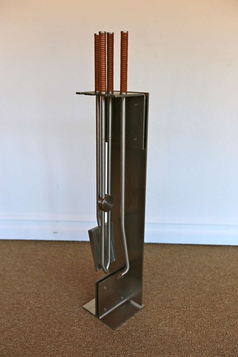 Stainless Fire Tools Designed by Peter Maly for Conmoto Germany at 1stDibs