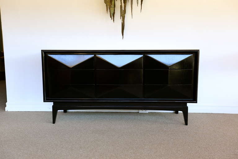 Ebonized Diamond Front Dresser at 1stDibs