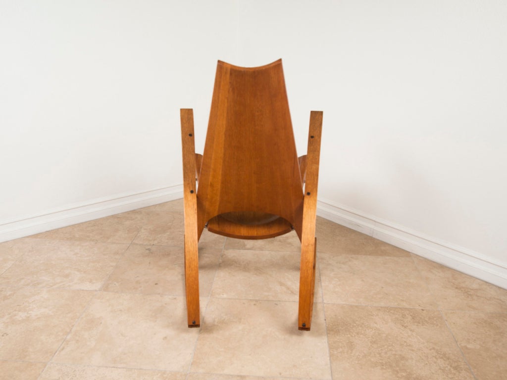 Studio crafted rocking chair by architect Leon Meyer at 1stDibs | leon ...