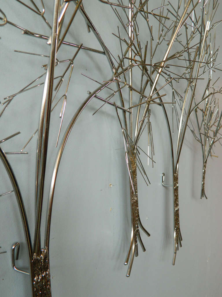 C Jere Chrome Sculpture of Trees at 1stDibs