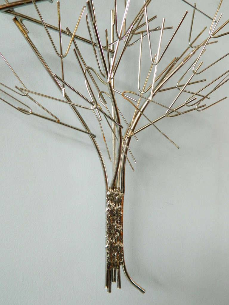 C Jere Chrome Sculpture of Trees at 1stDibs