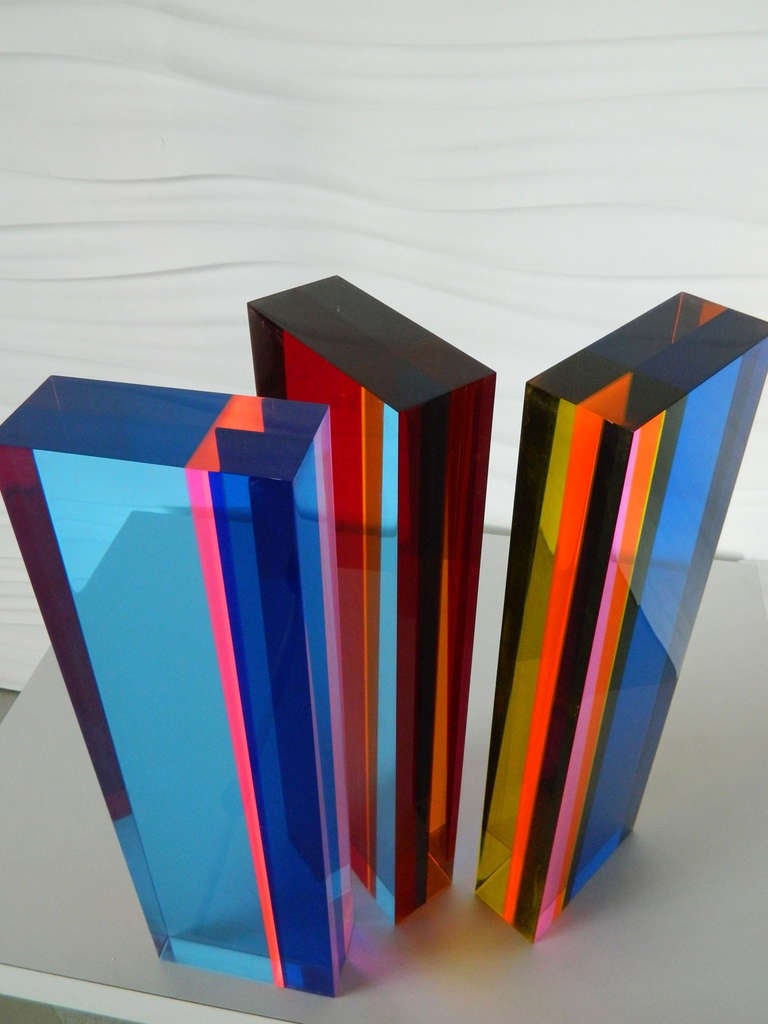 Vasa Mihich Laminated Acrylic Tower Sculptures at 1stDibs