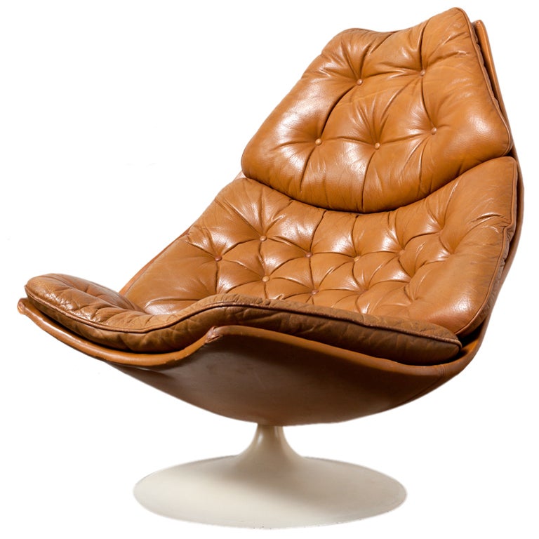 Geoffrey Harcourt For Artifort F584 Swivel Lounge Chair at 1stDibs ...
