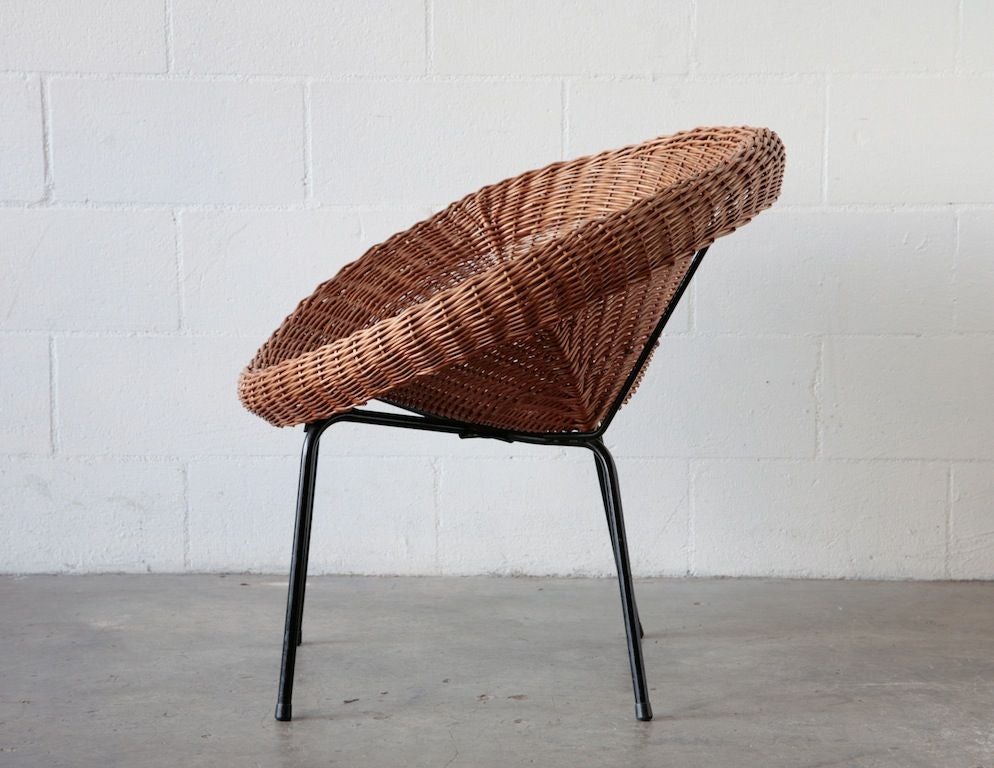 Woven Rattan Hoop Chair at 1stDibs