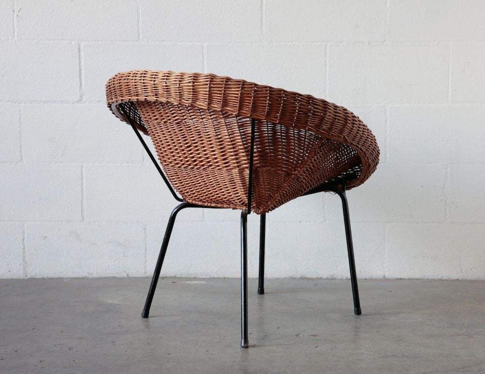 Woven Rattan Hoop Chair at 1stDibs