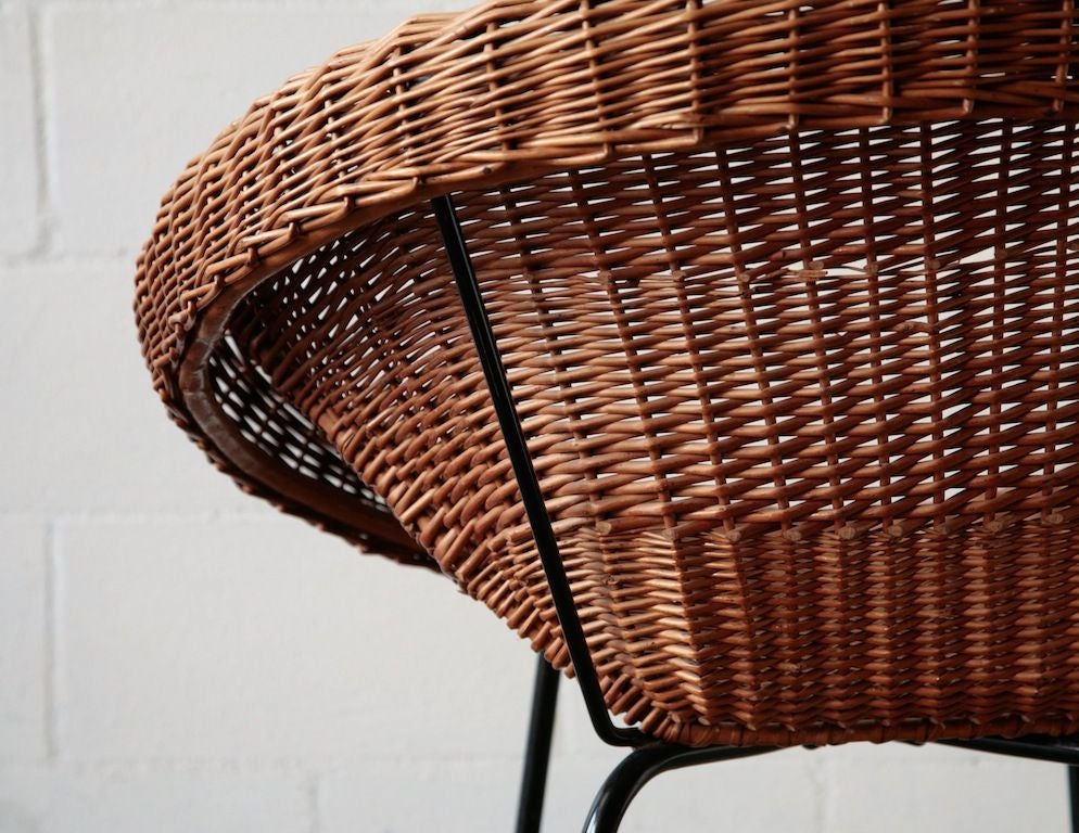 Woven Rattan Hoop Chair at 1stDibs