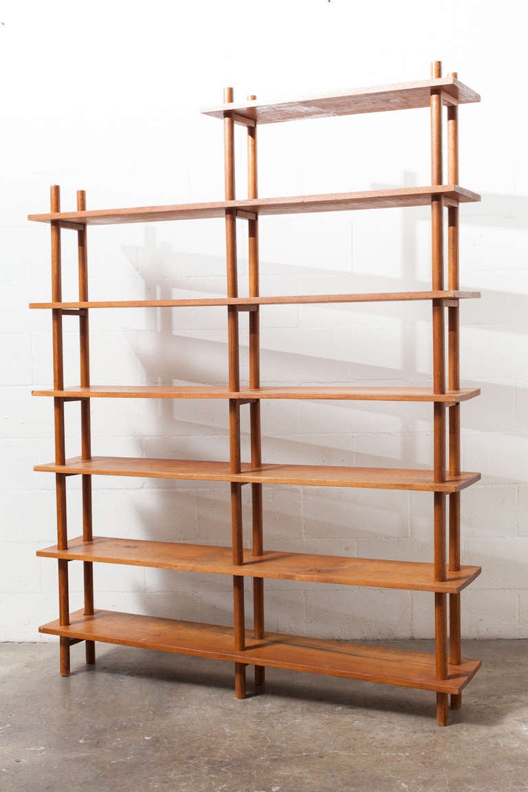 Solid Oak Modernist Stick and Plank Book Shelf at 1stDibs | plank ...
