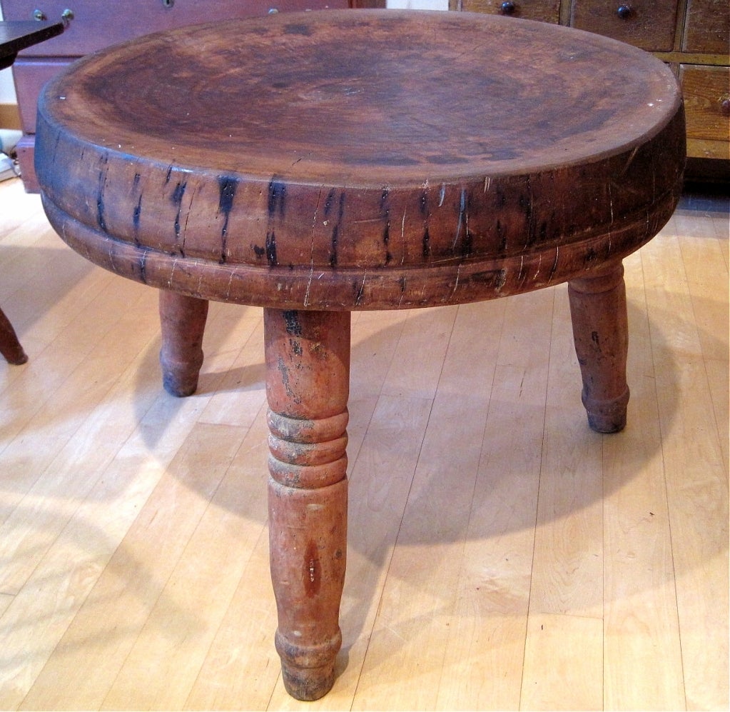American Butcher Block or Chopping Block Table at 1stDibs