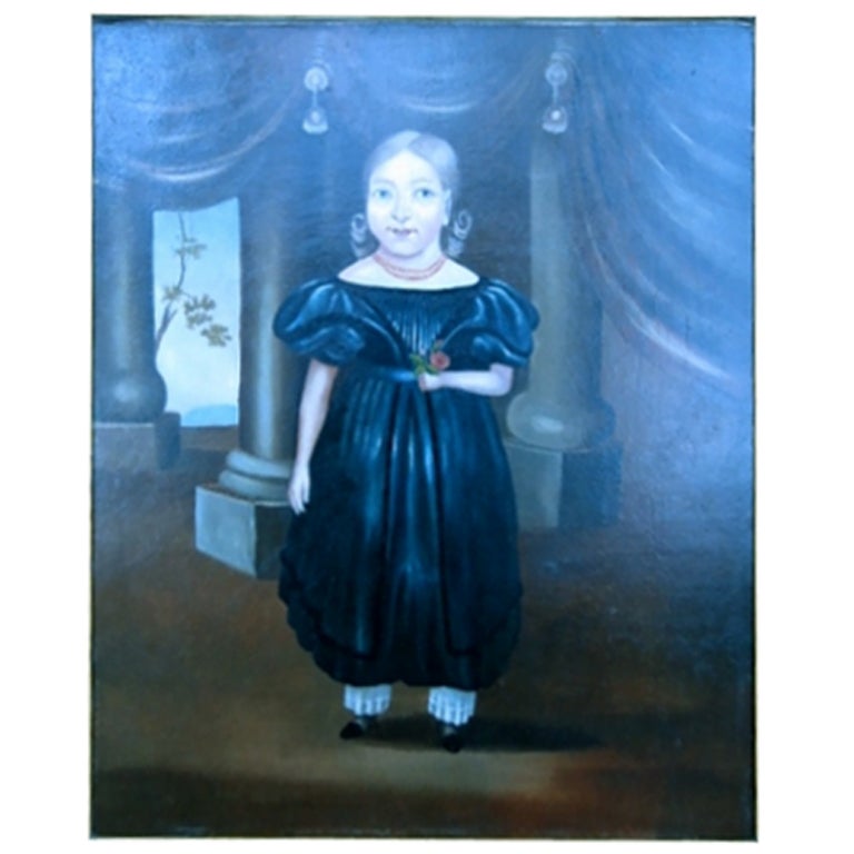 Naive Portrait of a Little Girl at 1stDibs