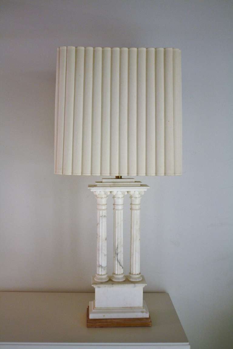 Monumental Marbro Roman Columns Lamp at 1stDibs
