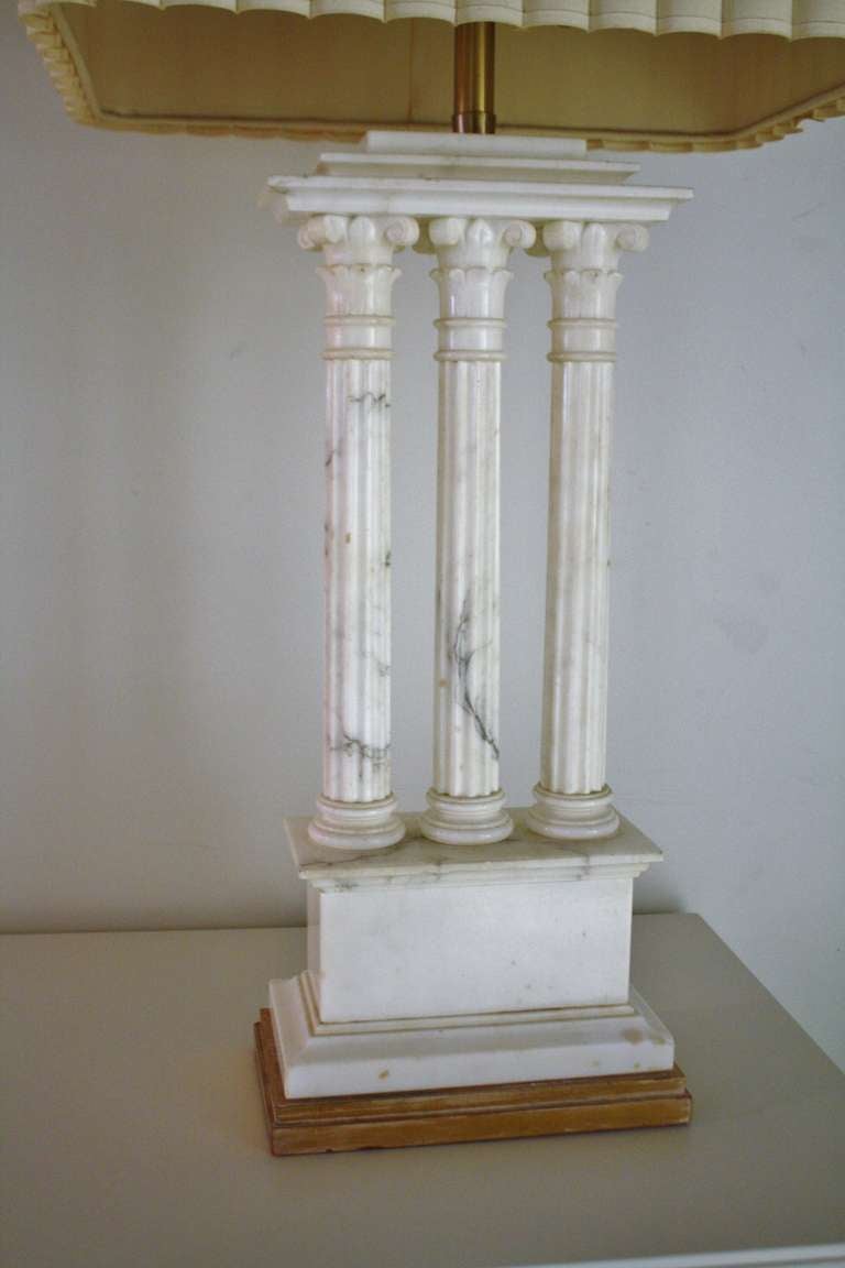 Monumental Marbro Roman Columns Lamp at 1stDibs