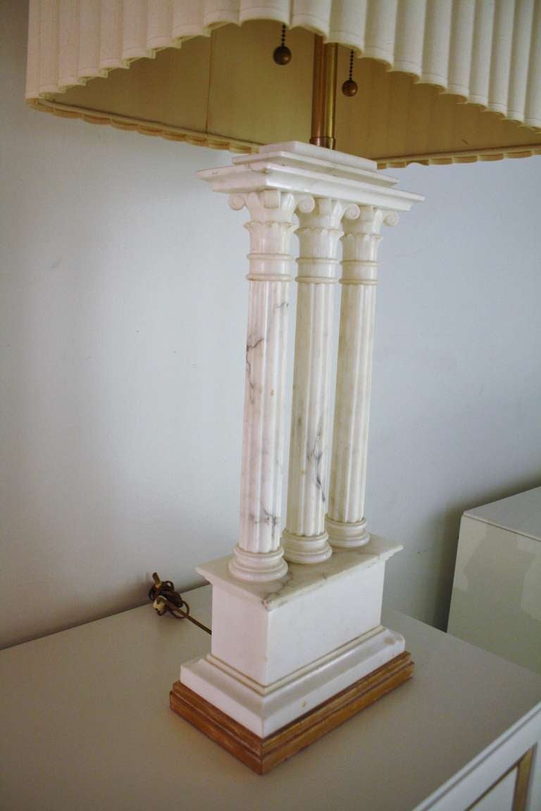 Monumental Marbro Roman Columns Lamp at 1stDibs