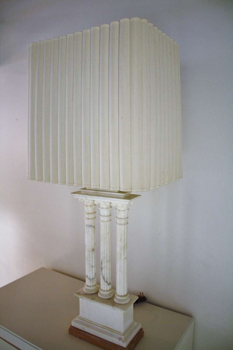 Monumental Marbro Roman Columns Lamp at 1stDibs