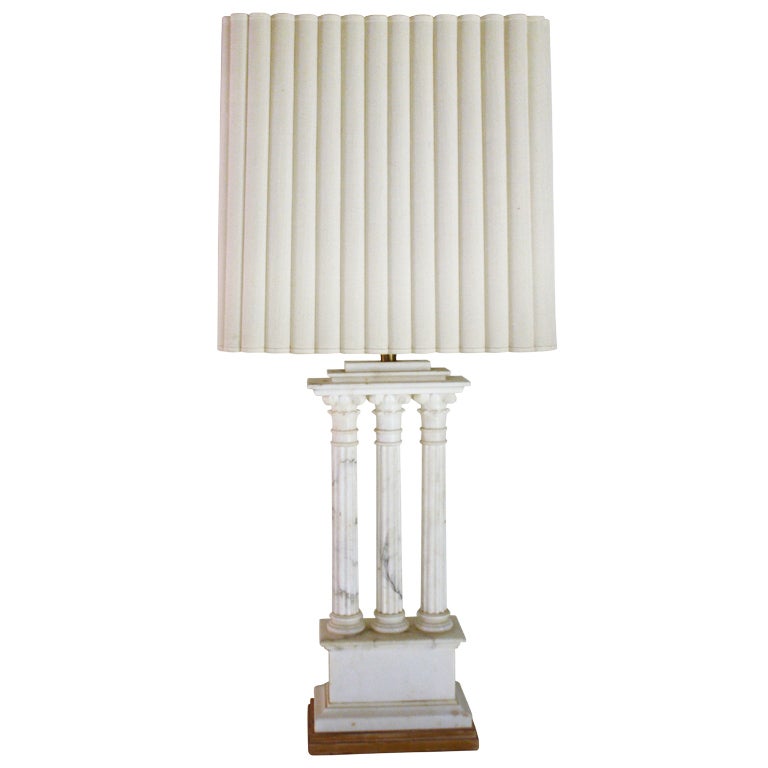 Monumental Marbro Roman Columns Lamp at 1stDibs