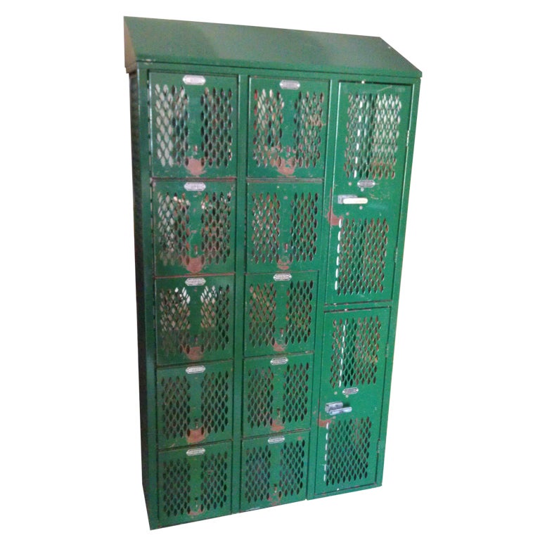 Mid-century Steel Gym Locker at 1stDibs