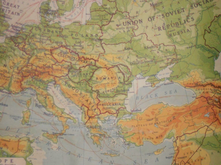 Map of Europe, 1949 edition at 1stDibs