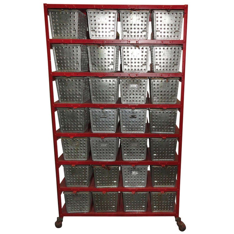 Mid-century Swim and Gym Basket Storage Locker Unit at 1stDibs | gym ...