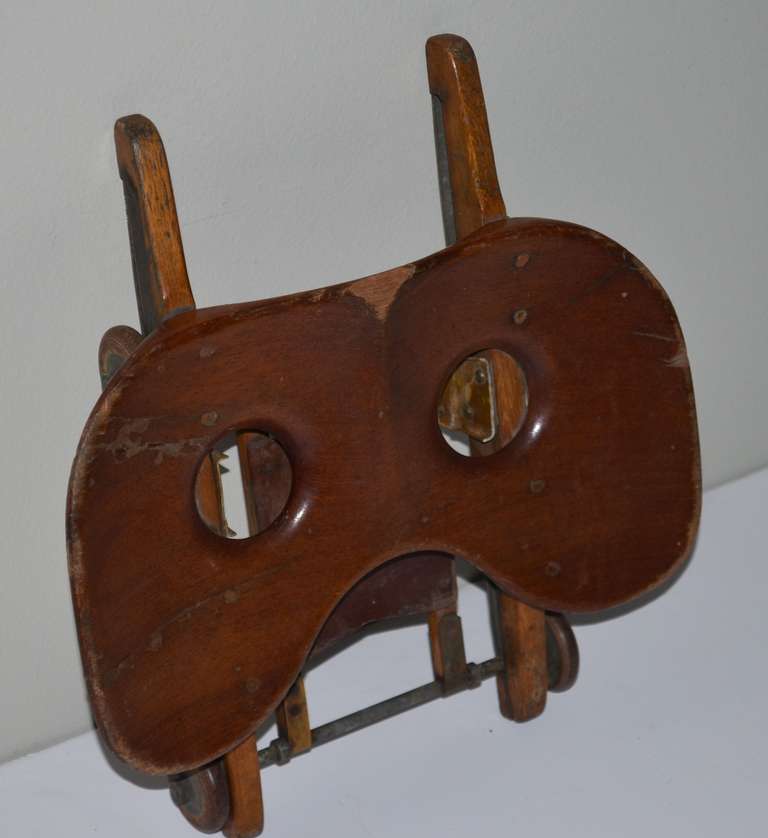 Rowing Scull Seat of mahogany and brass at 1stDibs