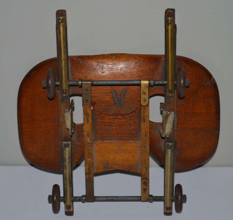 Rowing Scull Seat of mahogany and brass at 1stDibs