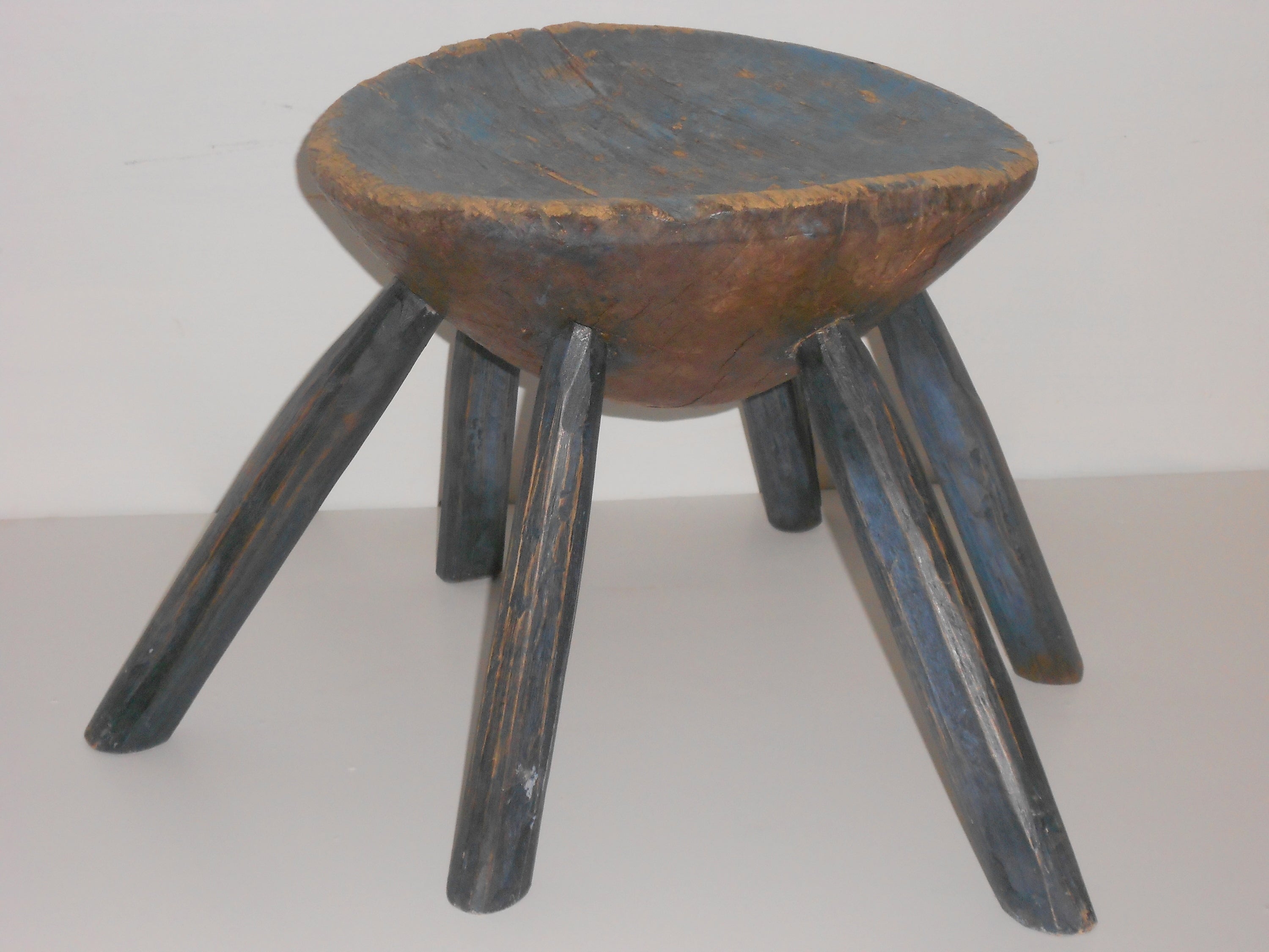 Early 1800s English primitive Farm Stool at 1stDibs