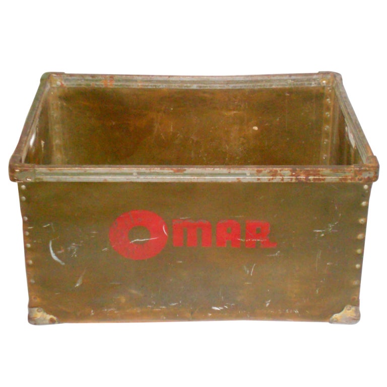 1930s Bread Shipping Bin from the Omar Baking Company at 1stDibs | omar ...