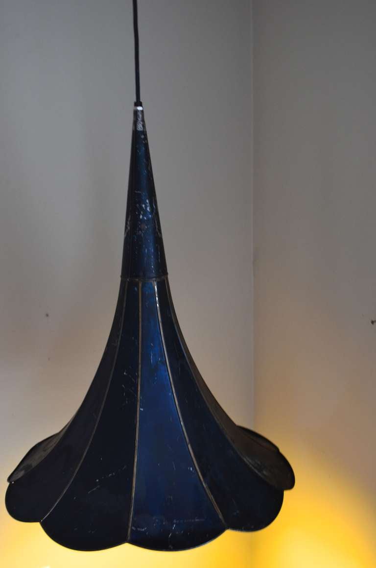 Early 20th century Gramophone Horn as Pendant Light at 1stDibs