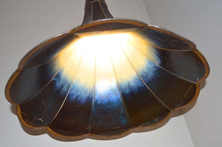 Early 20th century Gramophone Horn as Pendant Light at 1stDibs