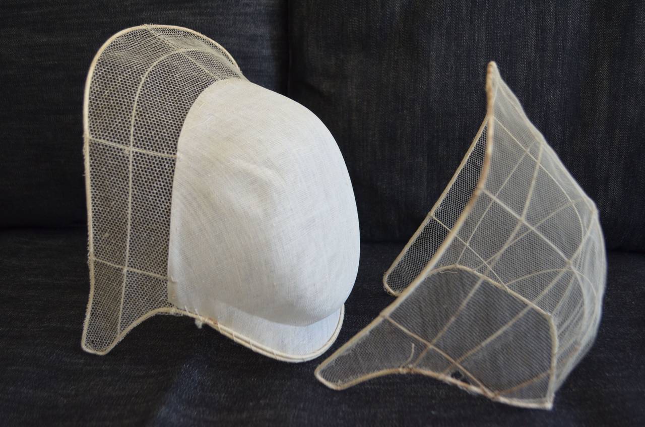 Amish Prayer Bonnet Cap Sewing Form Template ( Pair ) at 1stdibs