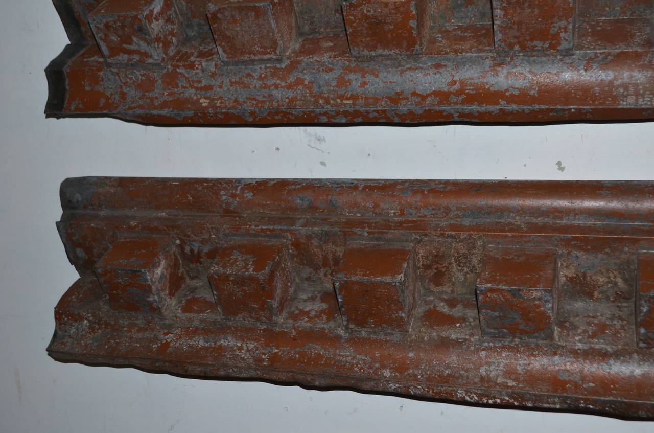 Pair of Ceiling Tin Molding Cornices at 1stDibs