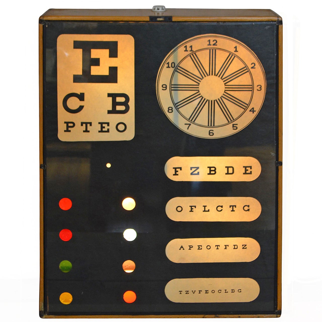Mid Century Wall-Mounted Backlit Eye Chart at 1stDibs