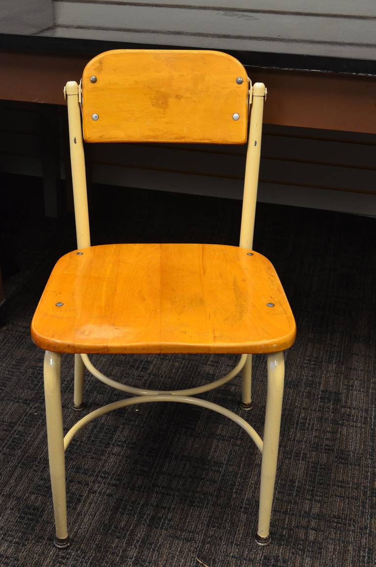 Adult School Chair with Pivoting Back; quantity available at 1stDibs