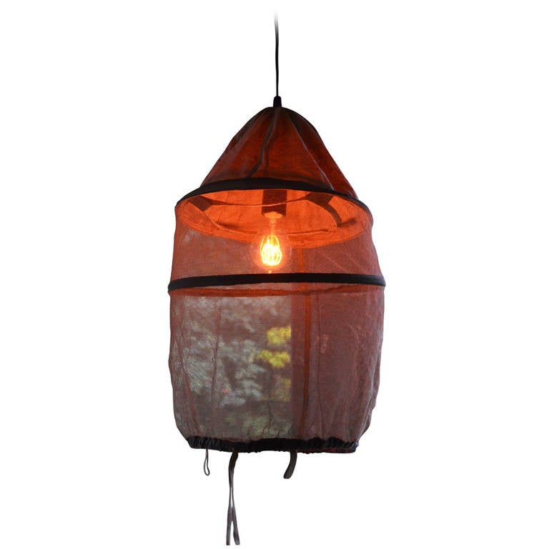 French Beekeeper's Hat as Pendant Light For Sale at 1stDibs