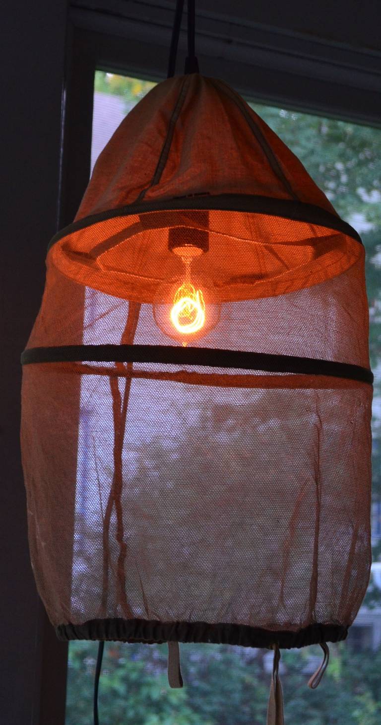 French Beekeeper's Hat as Pendant Light For Sale at 1stDibs