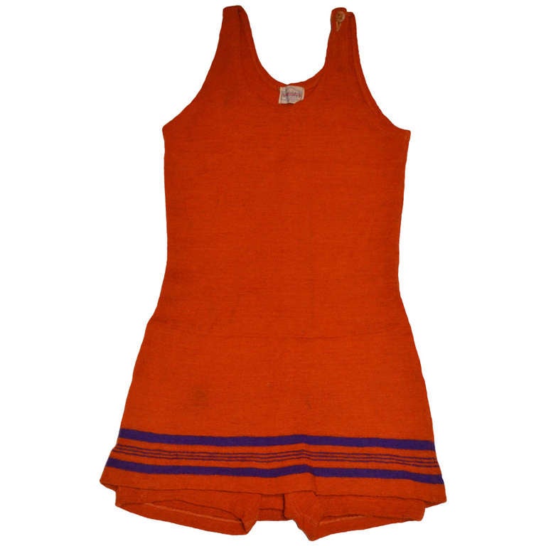 Early 20th century Wool Swimsuit at 1stDibs