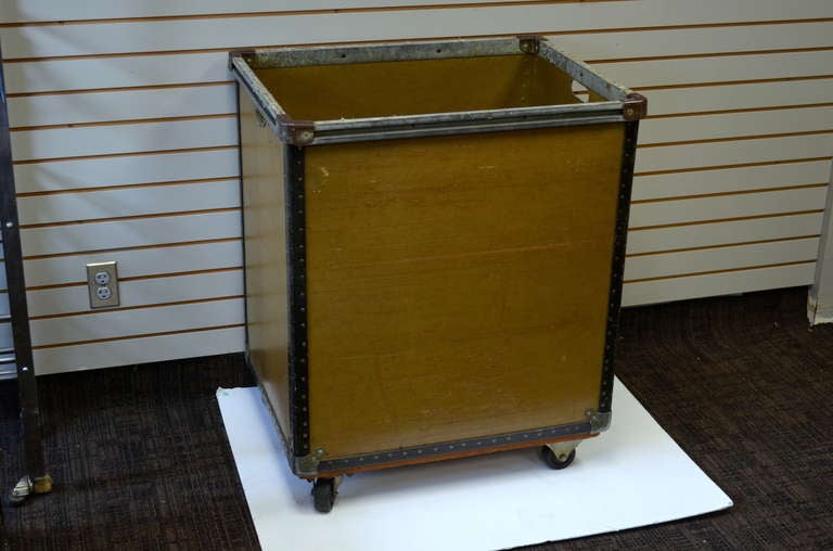 Factory Utility Bin on Wheels at 1stDibs