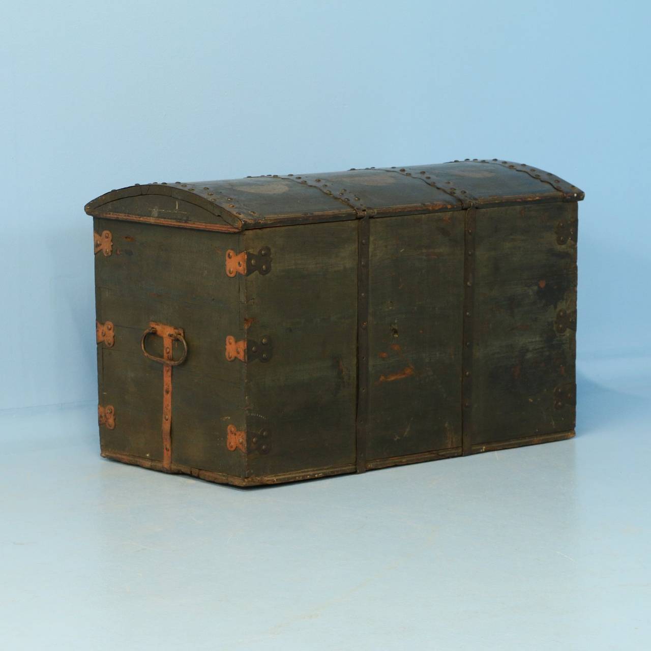 Antique Original Painted Trunk, Sweden, dated 1754 at 1stDibs