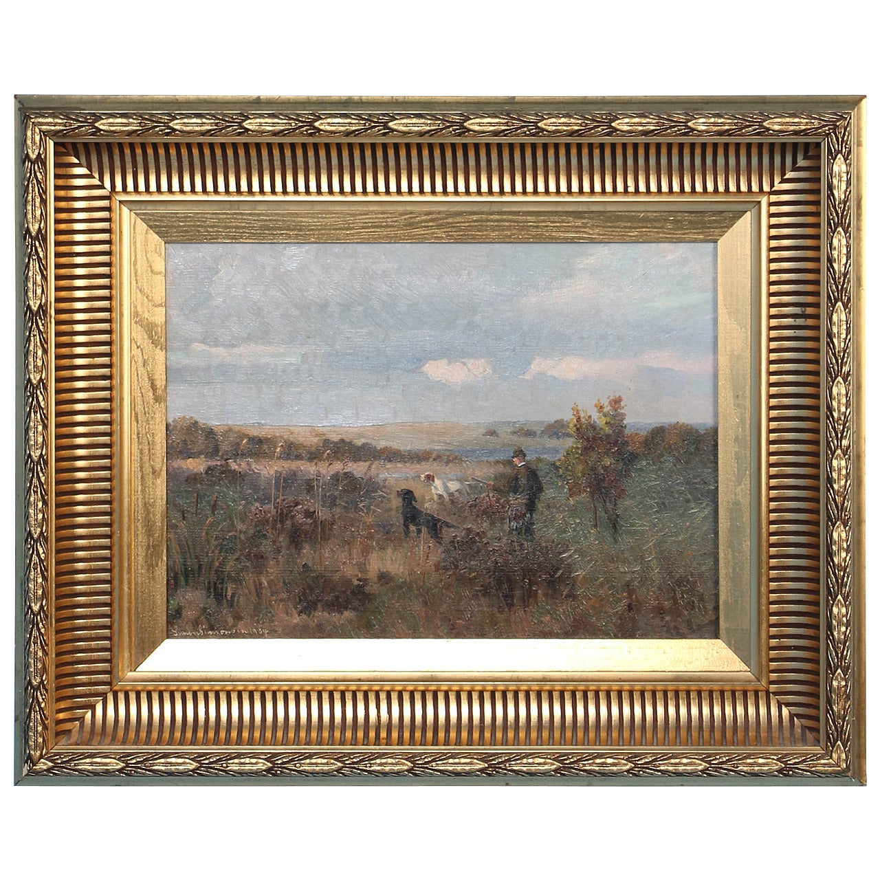 Original Oil on Canvas Painting of Hunting Scene Signed by Simon ...