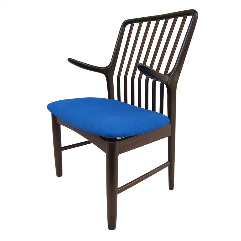 Midcentury Moreddi Teak Arm Chair at 1stDibs