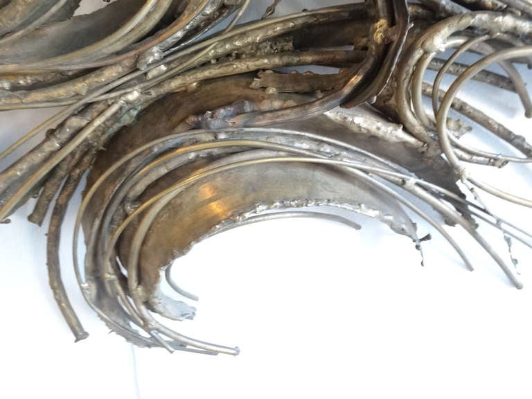 Large Brutalist Bronze Sculpture For Sale at 1stDibs