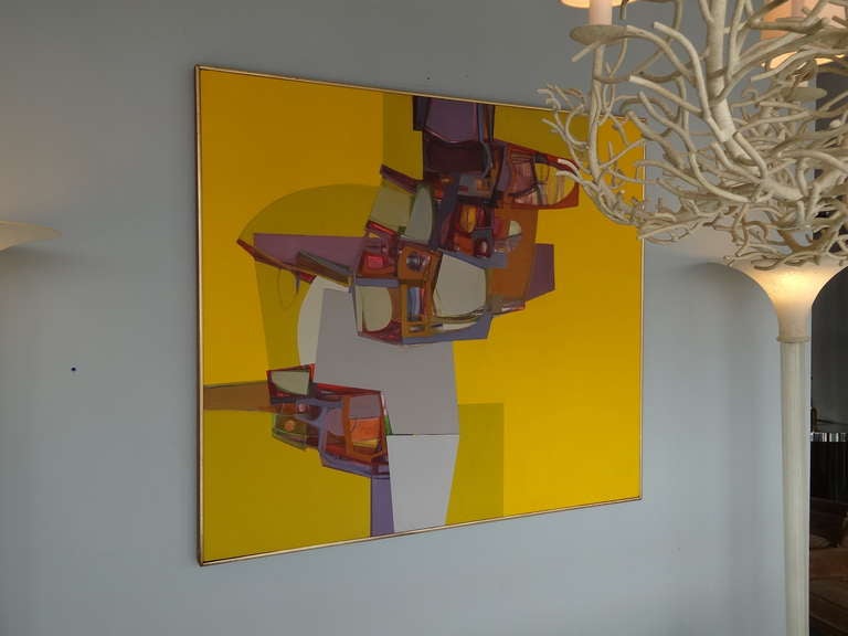Large Abstract Oil Painting, 1960s at 1stDibs