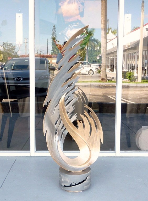 Stainless Steel and Bronze Sculpture by John Richen For Sale at 1stDibs ...