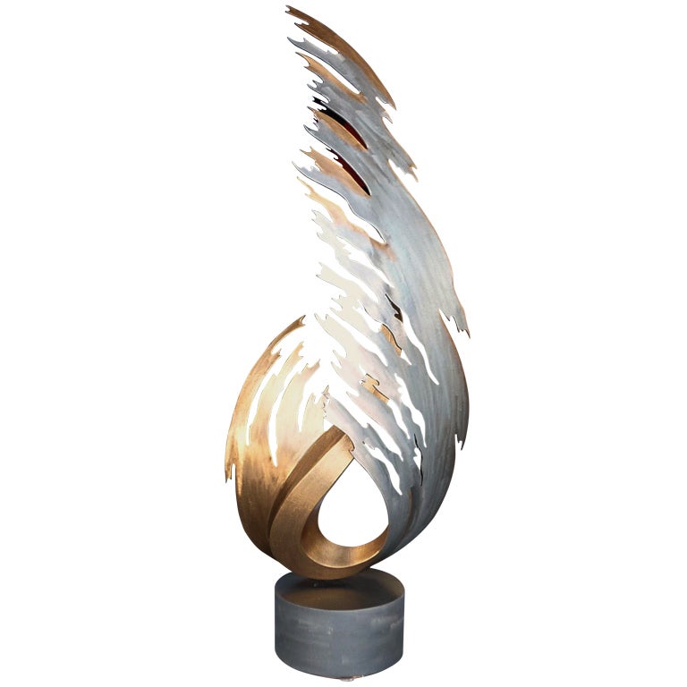 Stainless Steel and Bronze Sculpture by John Richen For Sale at 1stDibs ...