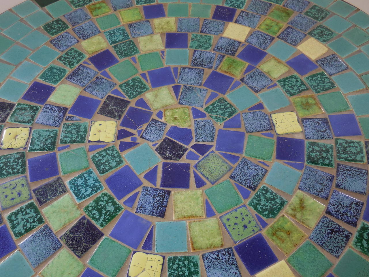 Turquoise Tile and Bronze Coffee Table by Mosaic House at 1stDibs ...