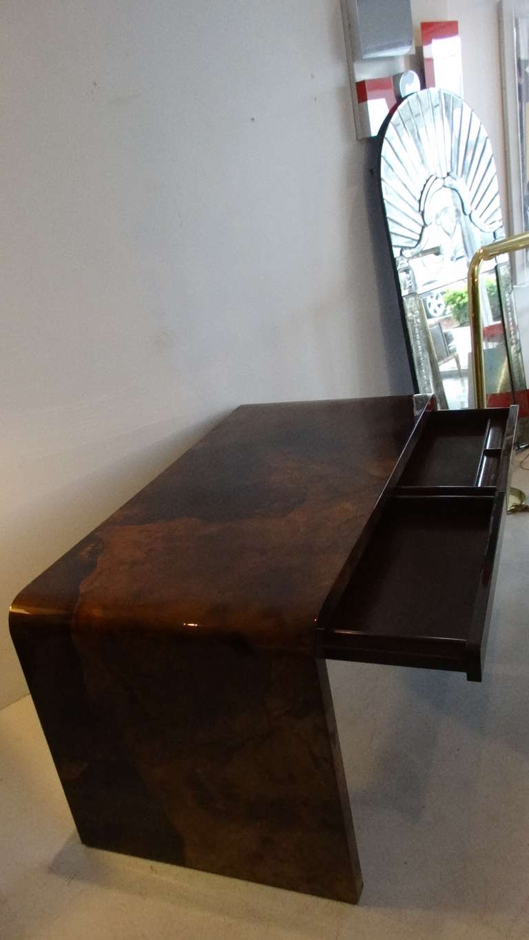 Spectacular Tortoise Goat Skin Desk by Karl Springer at 1stDibs | skindesk