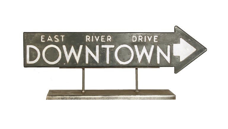 Vintage 1930s Original FDR NYC Street Sign at 1stDibs