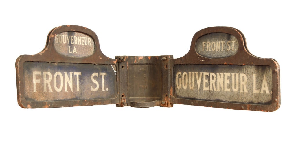 19th Century Lower Manhattan Corner Street Sign at 1stDibs