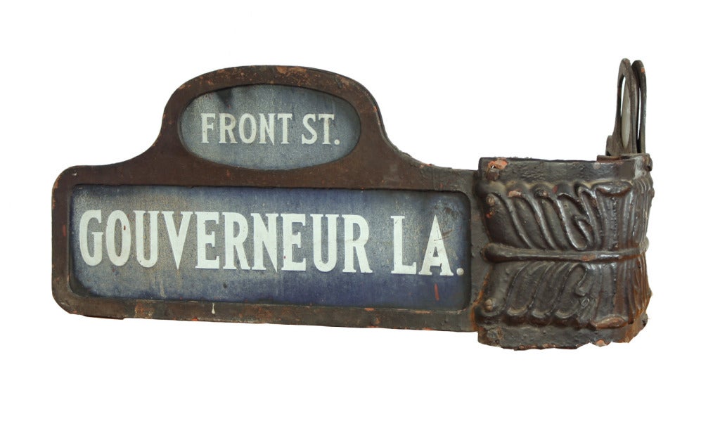 19th Century Lower Manhattan Corner Street Sign at 1stDibs